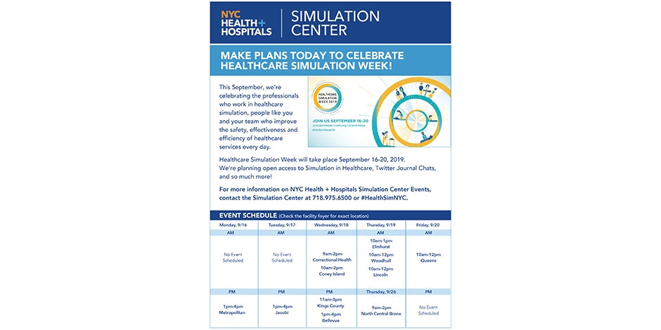 Events | NYC Health + Hospitals/Simulation Center