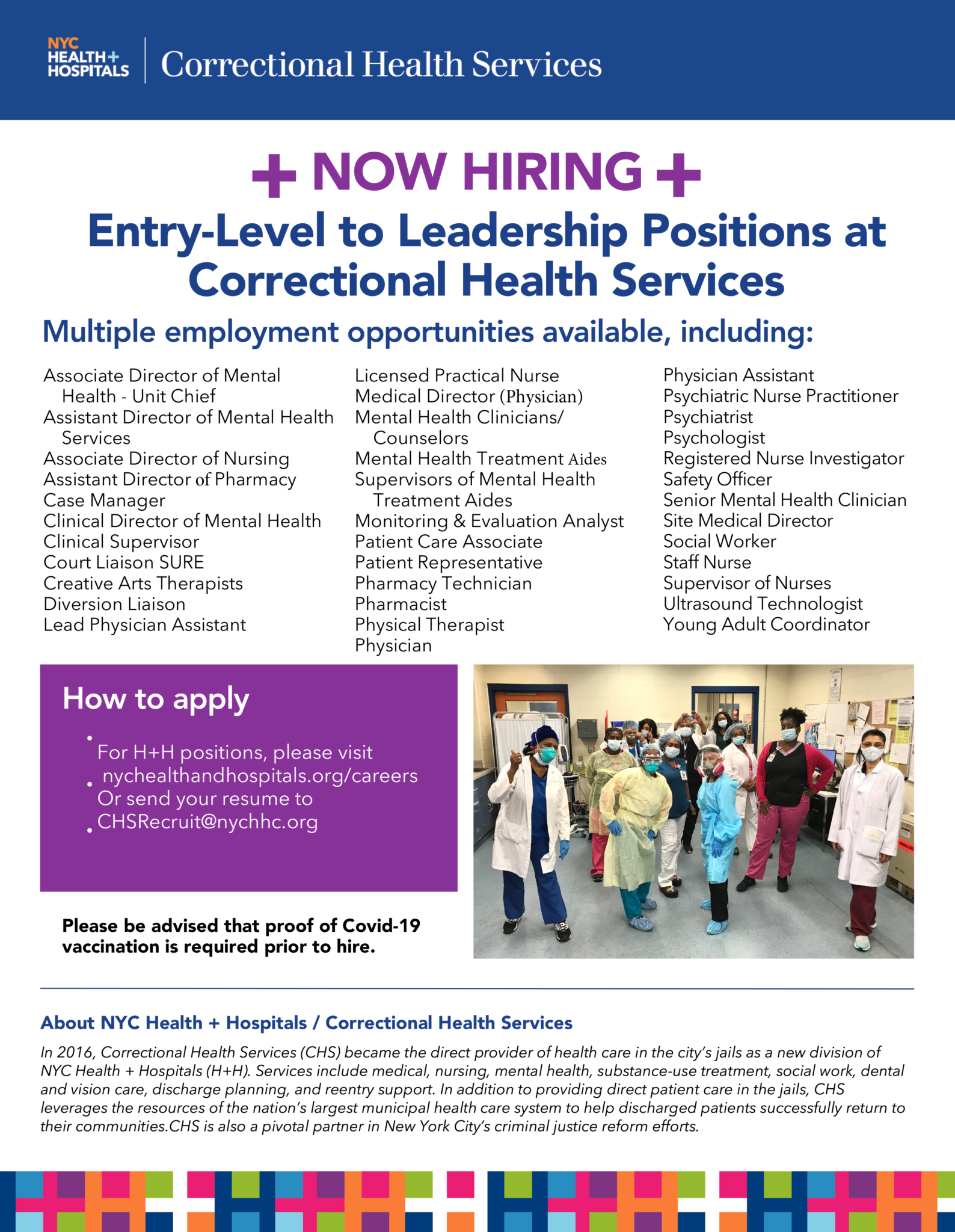 Now Hiring - NYC Health + Hospitals