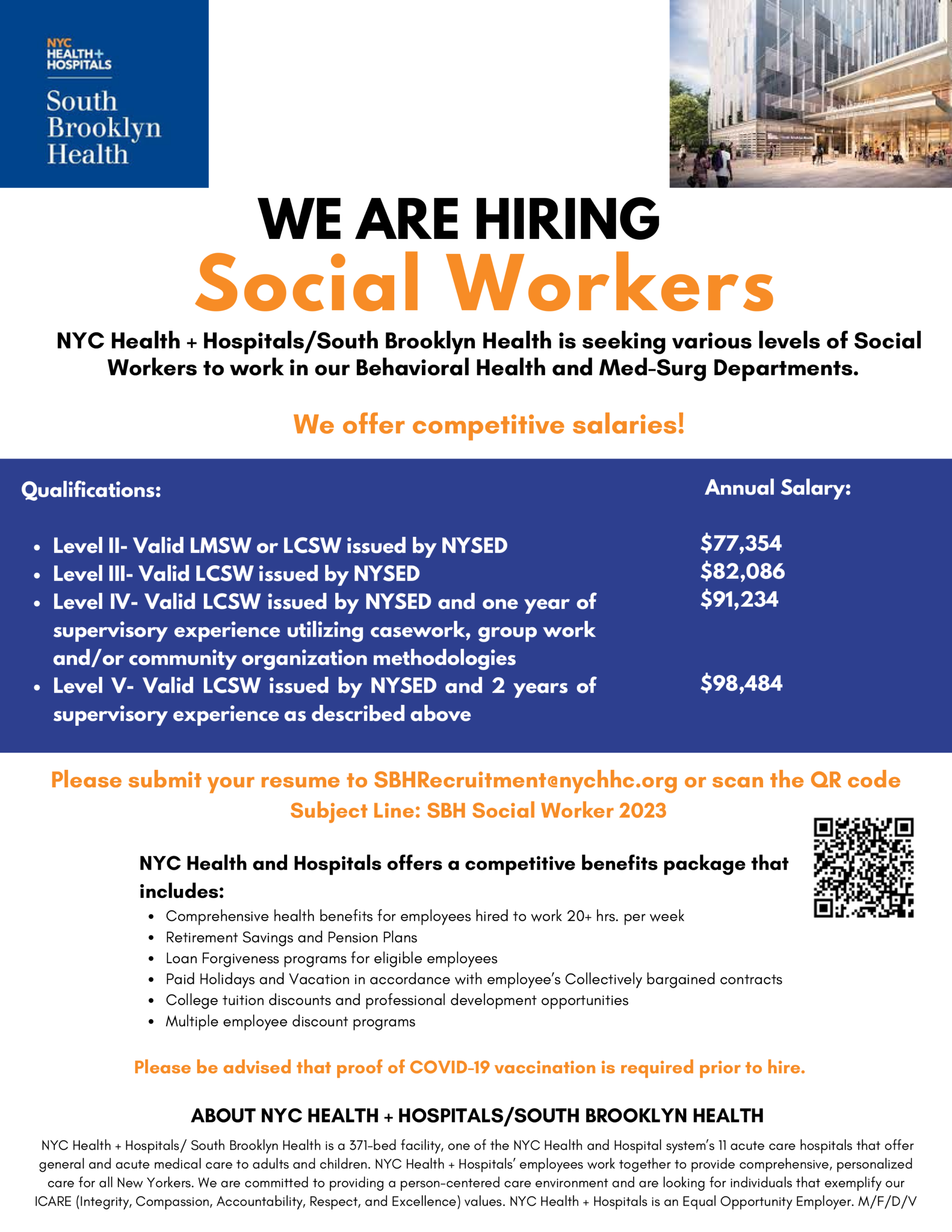 Now Hiring - NYC Health + Hospitals