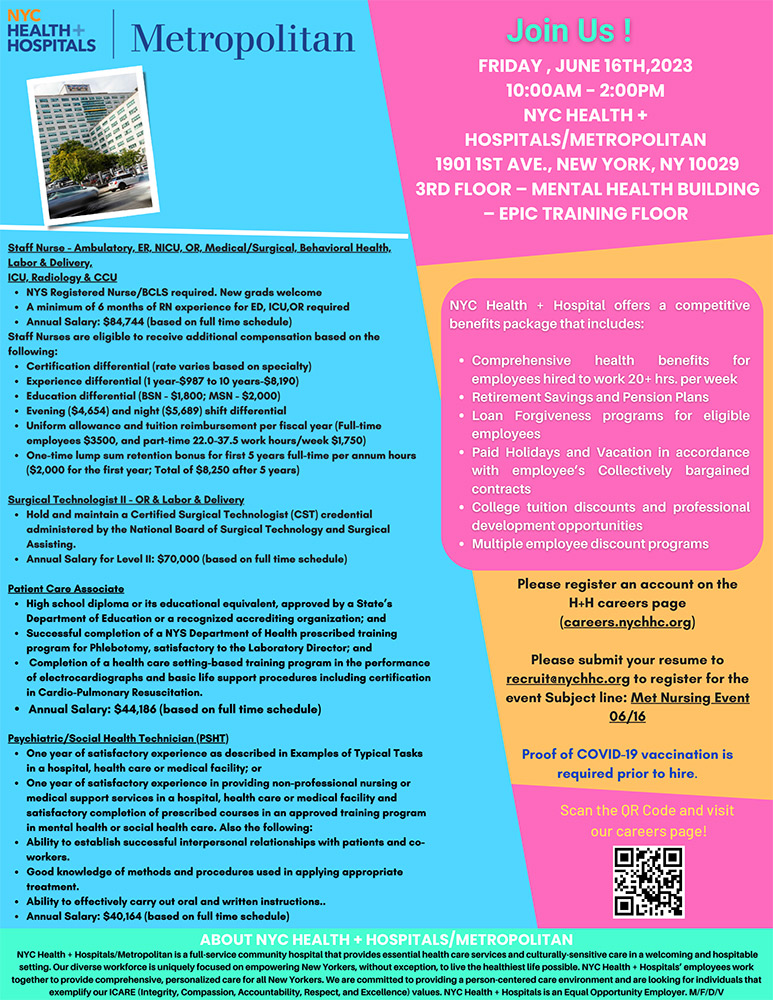 Metropolitan Nursing Event - NYC Health + Hospitals