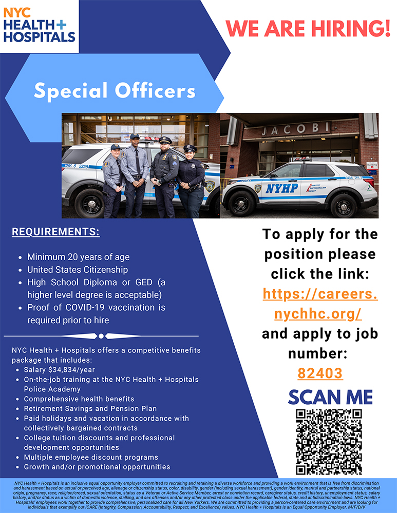 Special Officers Recruitment Event - NYC Health + Hospitals