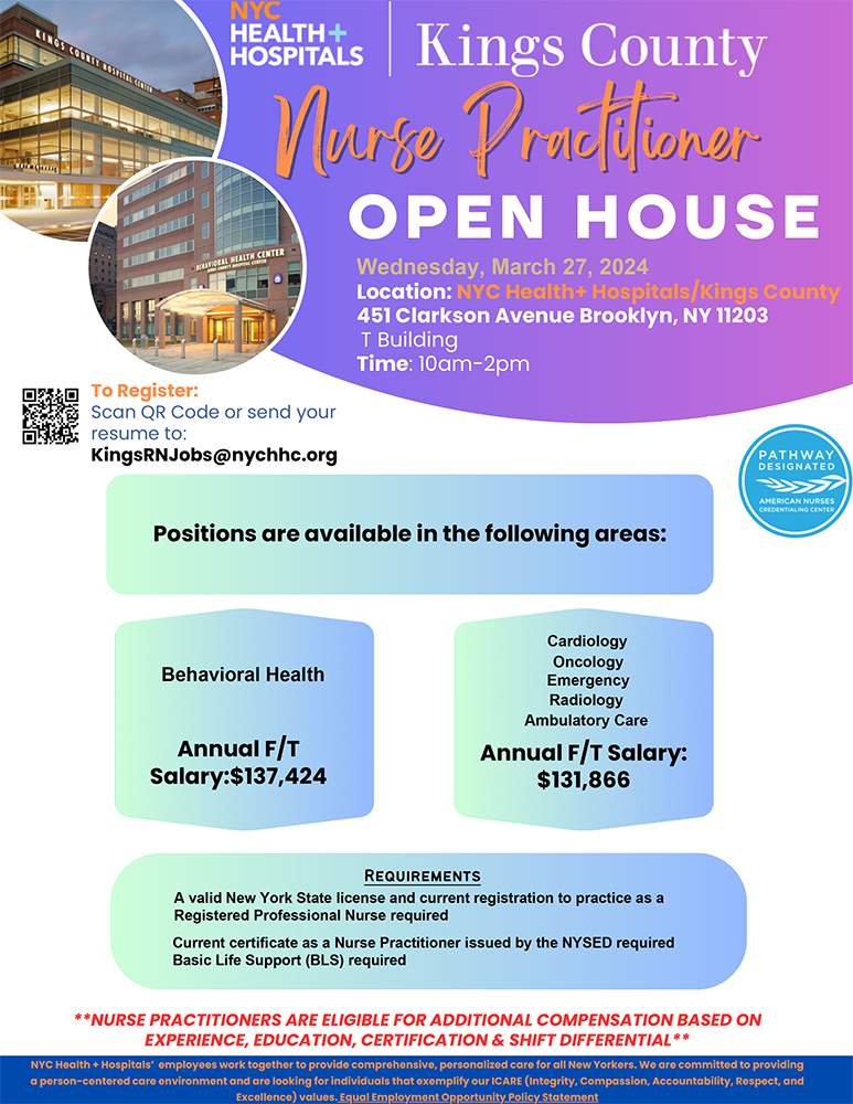 Kings County Nurse Practitioner Open House - NYC Health + Hospitals