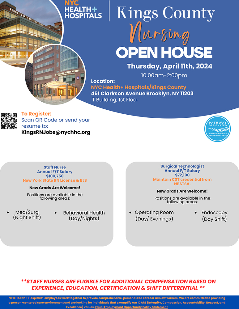 Kings County Nursing Open House - NYC Health + Hospitals