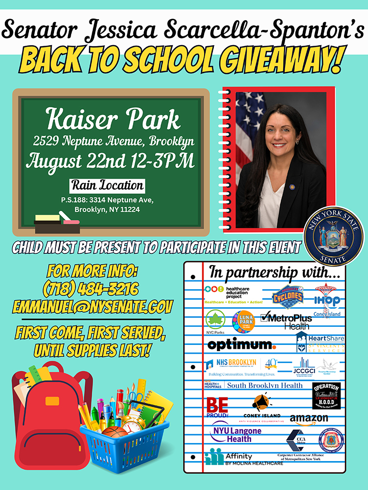 South Brooklyn Health Senator Jessica Scarcella-Spanton's Back To ...
