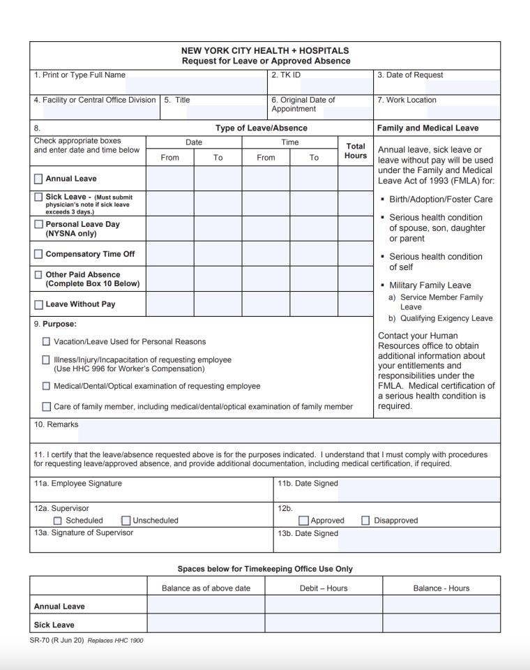 Timekeeping Forms, Guides, & Reference Materials - NYC Health + Hospitals