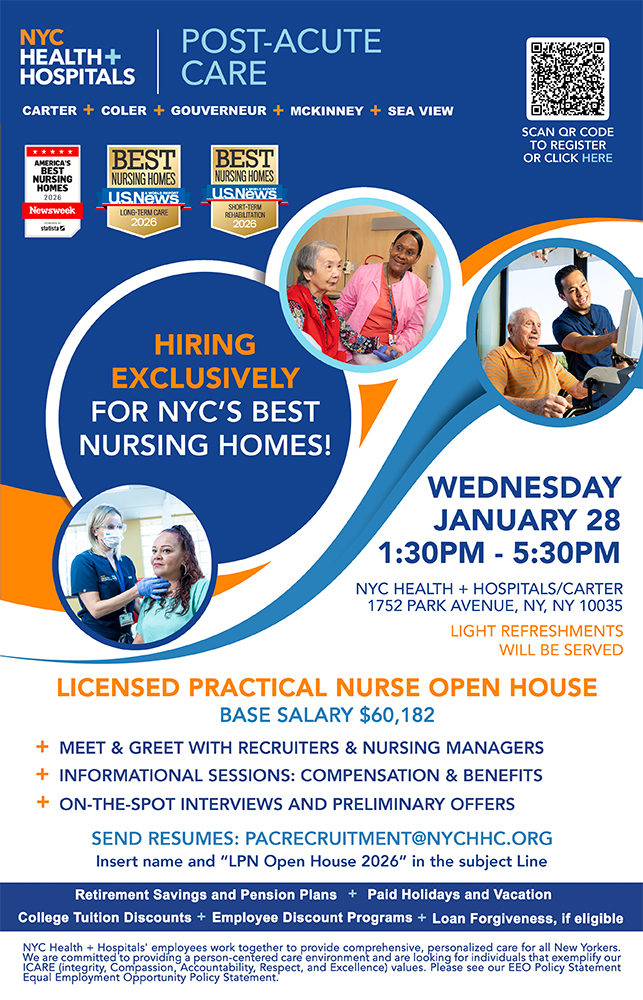 Post-Acute Care Licensed Practical Nurse Open House - NYC Health ...